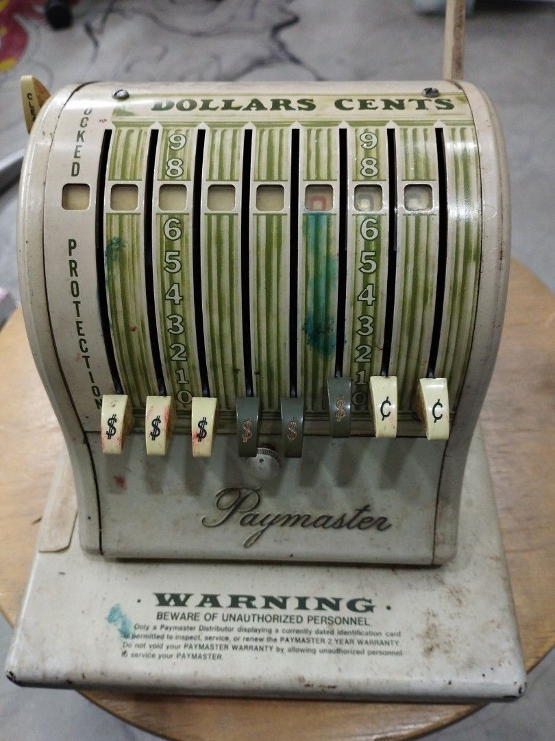 Vintage The Paymaster Cheque Writer, Hobbies & Toys, Collectibles ...