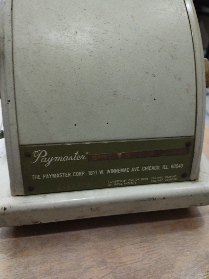 Vintage The Paymaster Cheque Writer, Hobbies & Toys, Collectibles ...