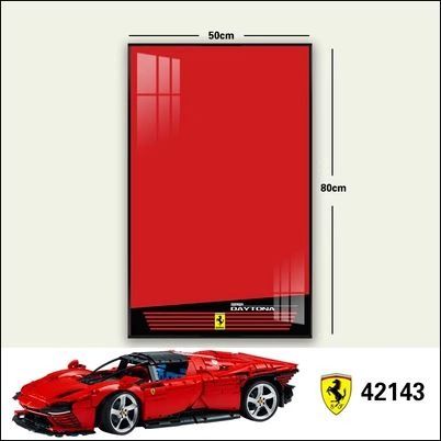 (Wall Mount Frame) Ferrari Daytona Sp3 42143 - Lego model, acrylic ...