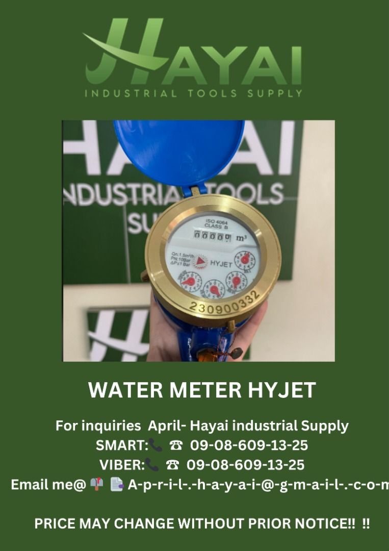Water meter hyjet, Commercial & Industrial, Construction Tools ...