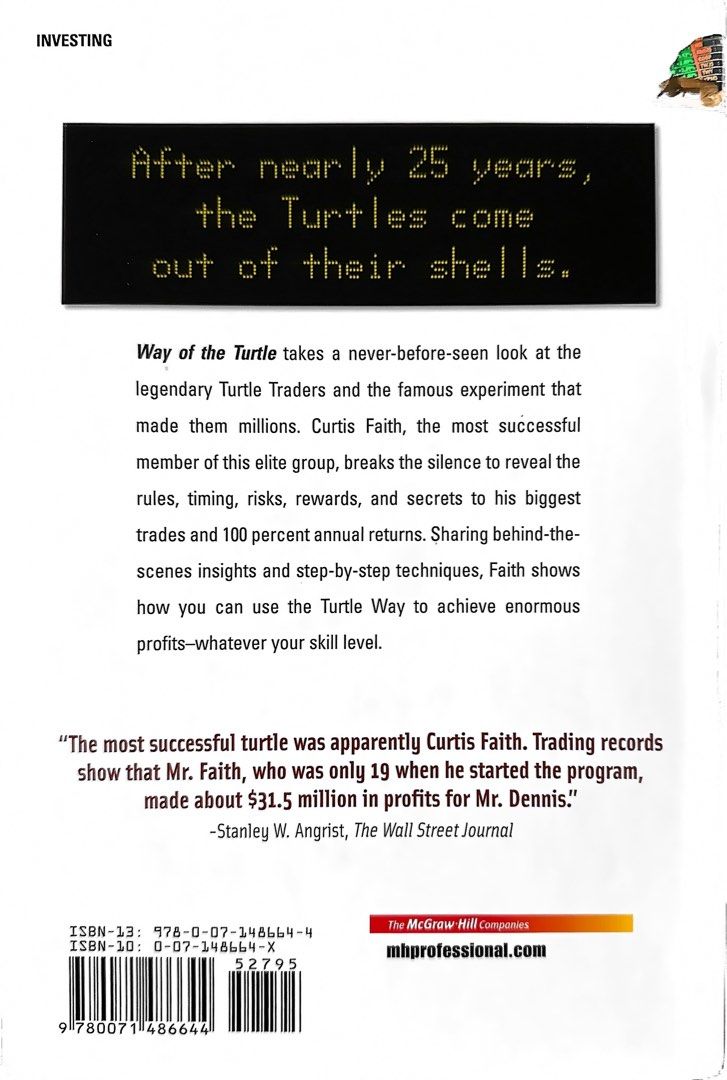 Way of the Turtle : The Secret Methods that Turned Ordinary People into ...