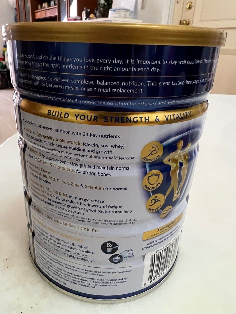 (Wheat / Vanilla) Abbott Ensure Life StrengthPro HMB Milk Powder - 800g, Health & Nutrition ...