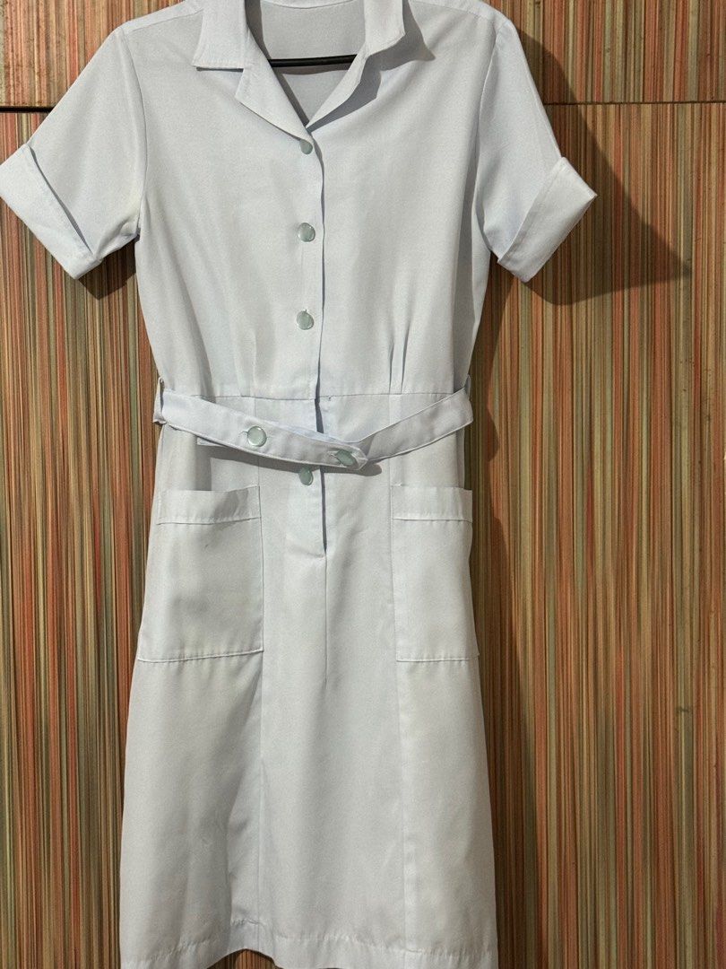 White Nursing Student Uniform (UERM), Women's Fashion, Dresses & Sets ...
