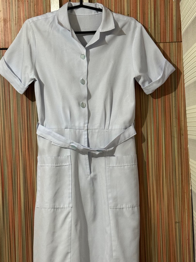 White Nursing Student Uniform (UERM), Women's Fashion, Dresses & Sets ...