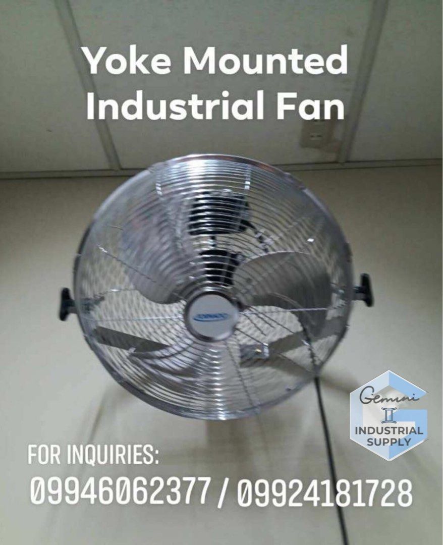 Yoke Mounted Industrial Wall fan, Furniture & Home Living, Lighting ...