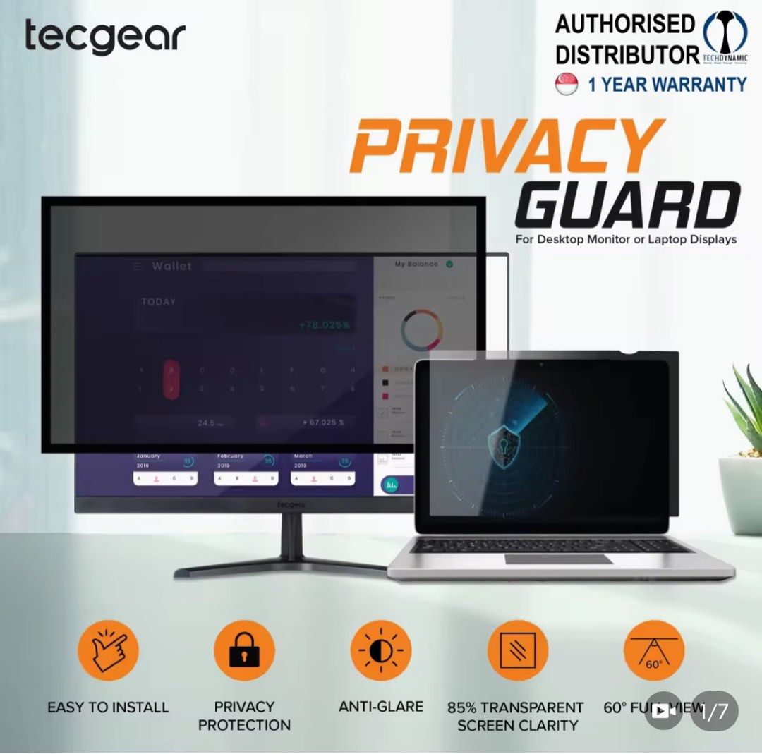 15” Laptop Privacy Screen Protector (16:9), Computers & Tech, Parts ...