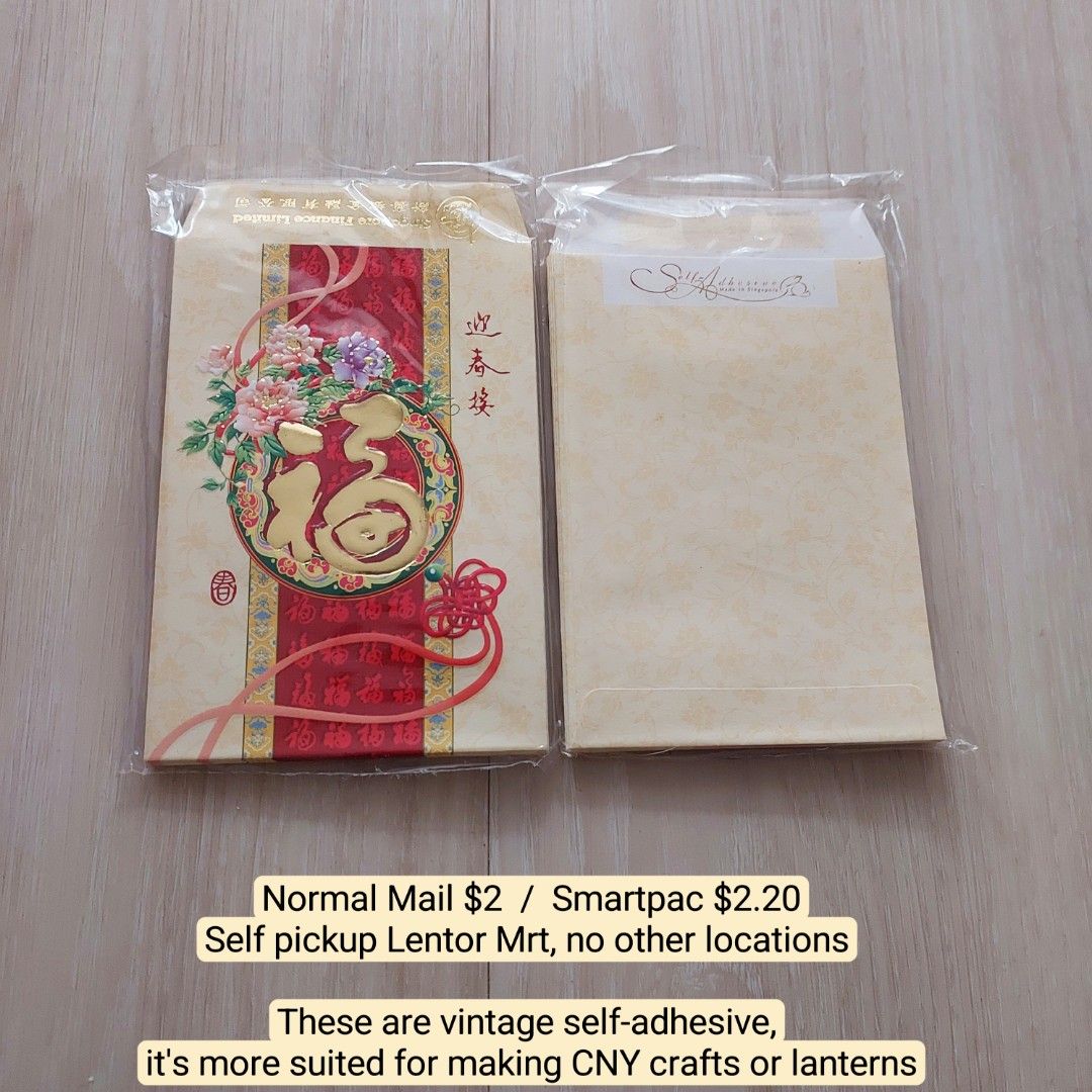 All 10 packs CNY Lantern Making OCBC Vintage Red Packets Arts and Craft ...