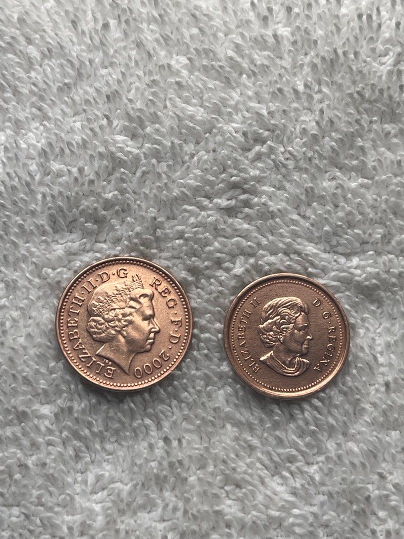1 penny 2000 (UK) and 1 cent 2005 (Canada), Hobbies & Toys, Memorabilia ...