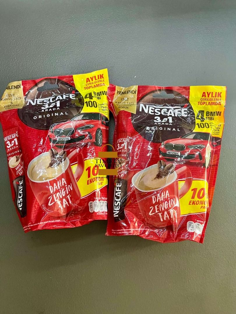 2 packs Nescafe Original 3in1 Coffee Mix, Food & Drinks, Beverages on ...
