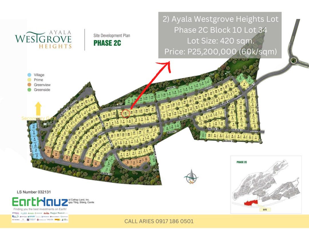420 sqm. Exclusive Residential Lot at Phase 2C Ayala Westgrove Heights ...