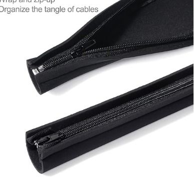 [4 Pack] JOTO Cable Management Sleeve, 19-20 Inch Cord Organizer System ...