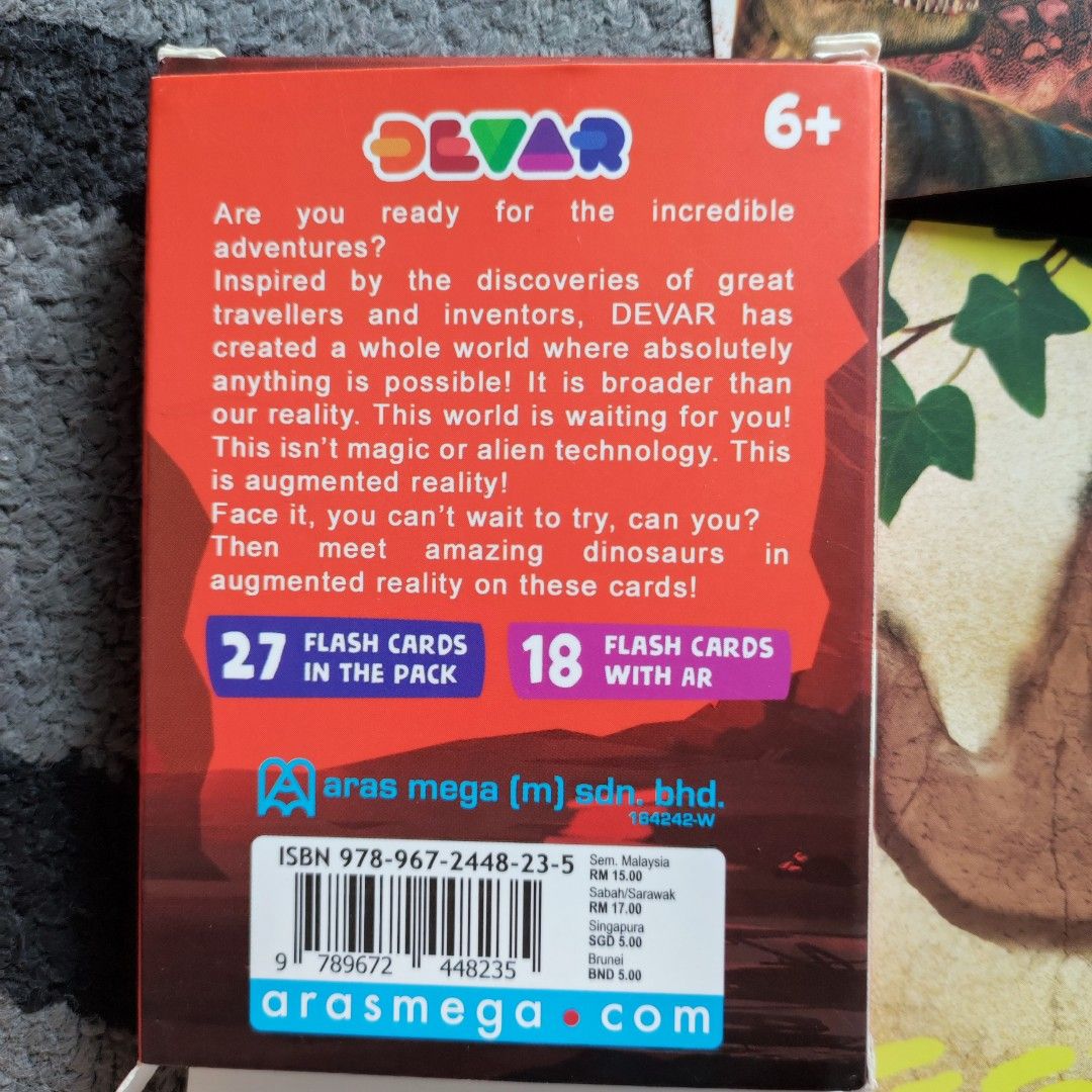 4D Devar Dinosaur augmented reality flashcards, Hobbies & Toys, Books ...