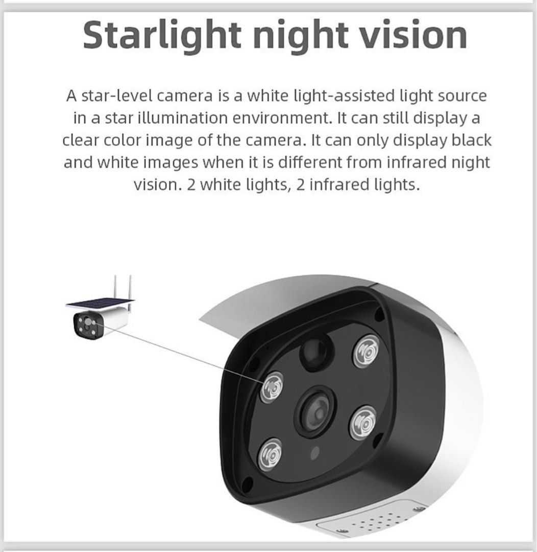 7-STAR* 4MP 2K Wifi or 4G Sim Card Y8PSL IP68 Starlight ColorVu ...