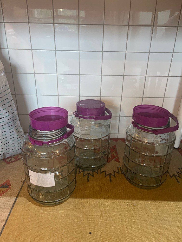 5 litres glass jars, Furniture & Home Living, Kitchenware & Tableware ...
