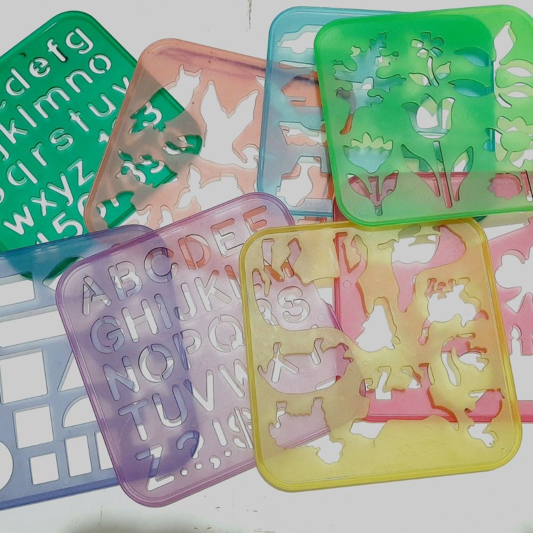 8pcs Take All Tupperware Stencil Drawing Guide for Kids, Hobbies & Toys ...