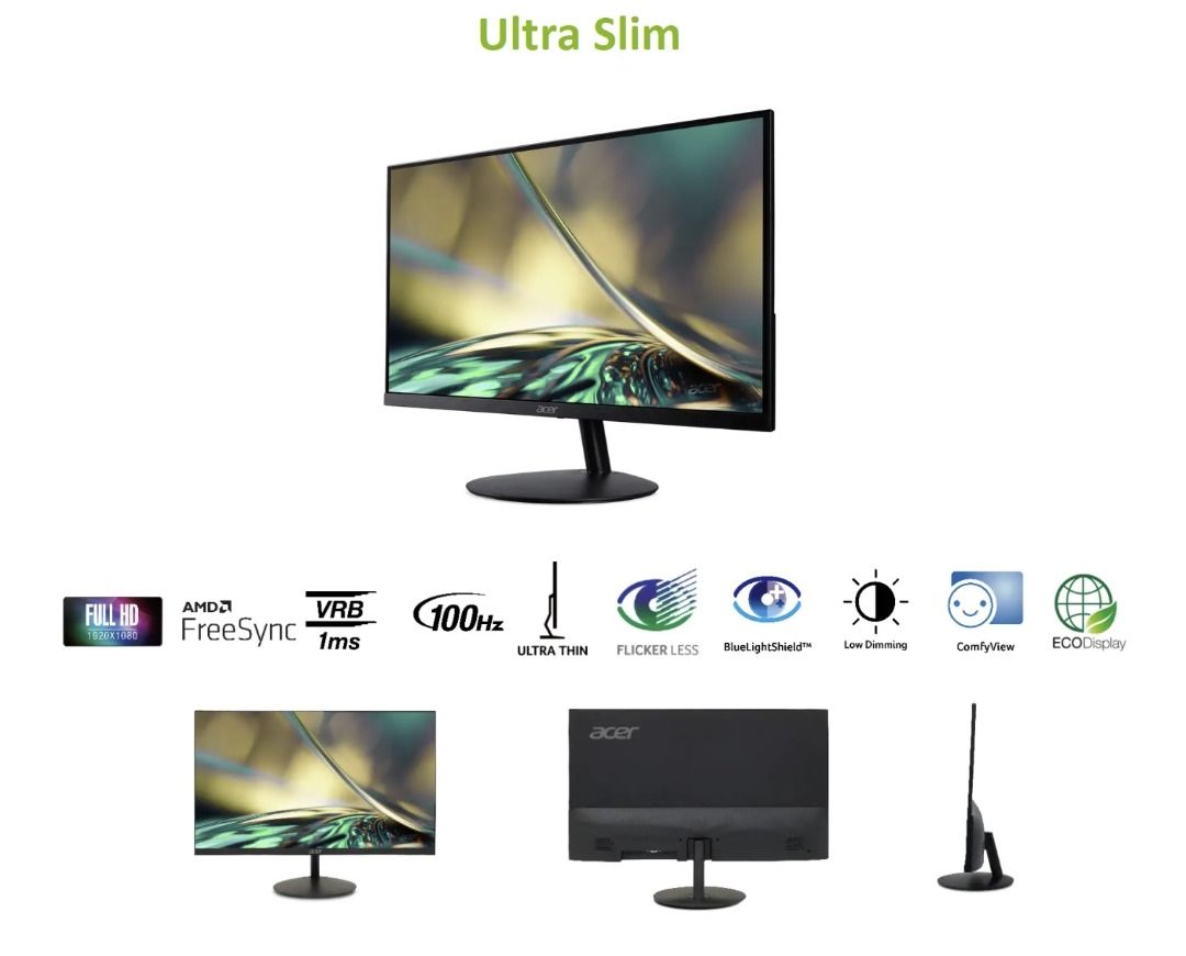 Acer 27 INCH SA2 Ultra Slim Monitor - SA272 E, Computers & Tech, Parts ...