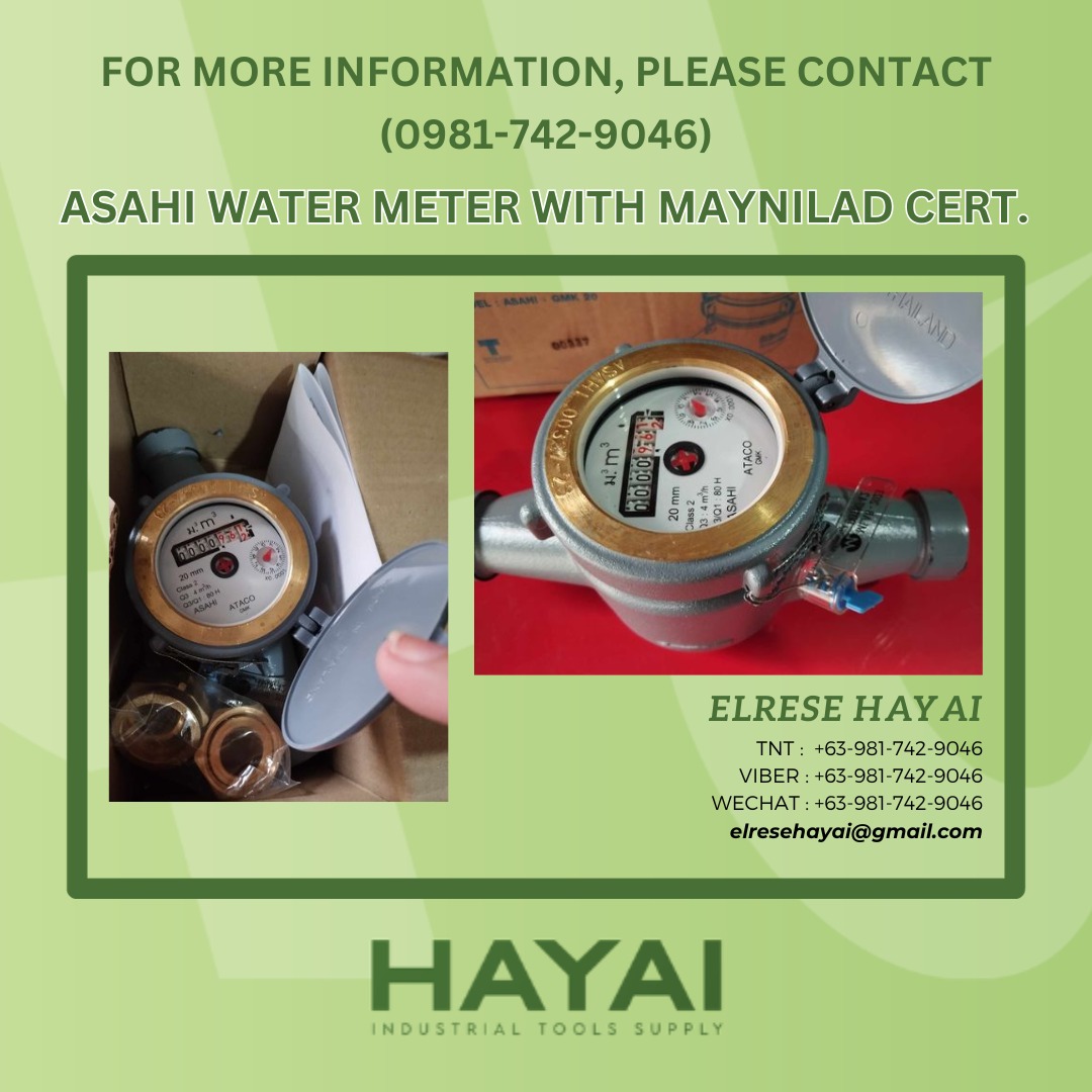 ASAHI WATER METER WITH MAYNILAD CERTIFICATE, Commercial & Industrial ...