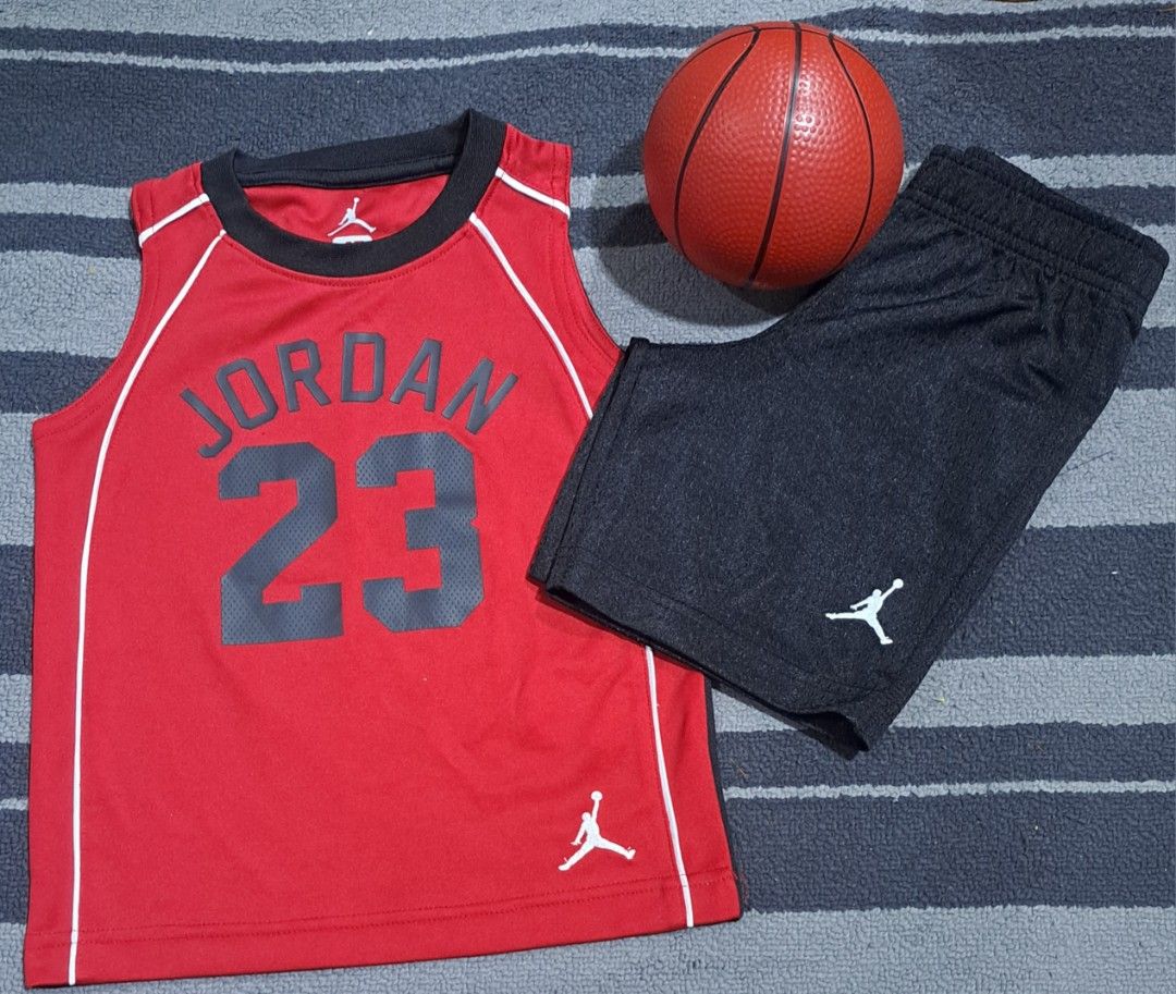 Auth Jordan Terno Red, Babies & Kids, Babies & Kids Fashion on Carousell