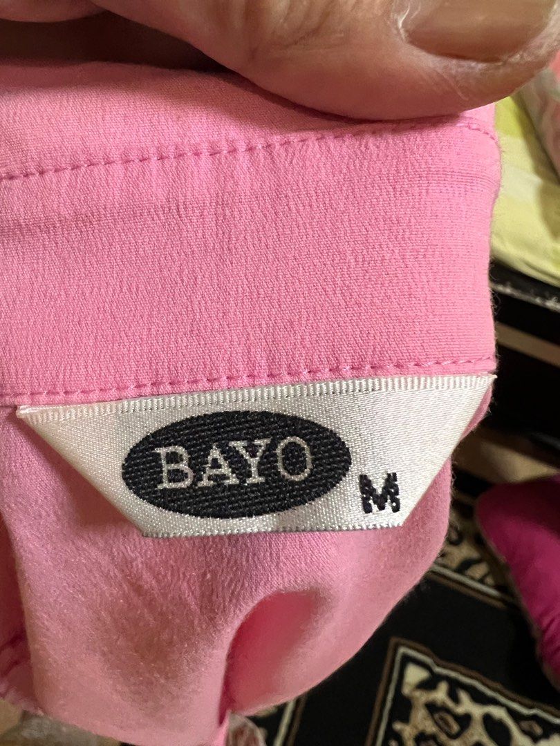 Bayo Pink 3/4 sleeve Polo, Women's Fashion, Tops, Blouses on Carousell