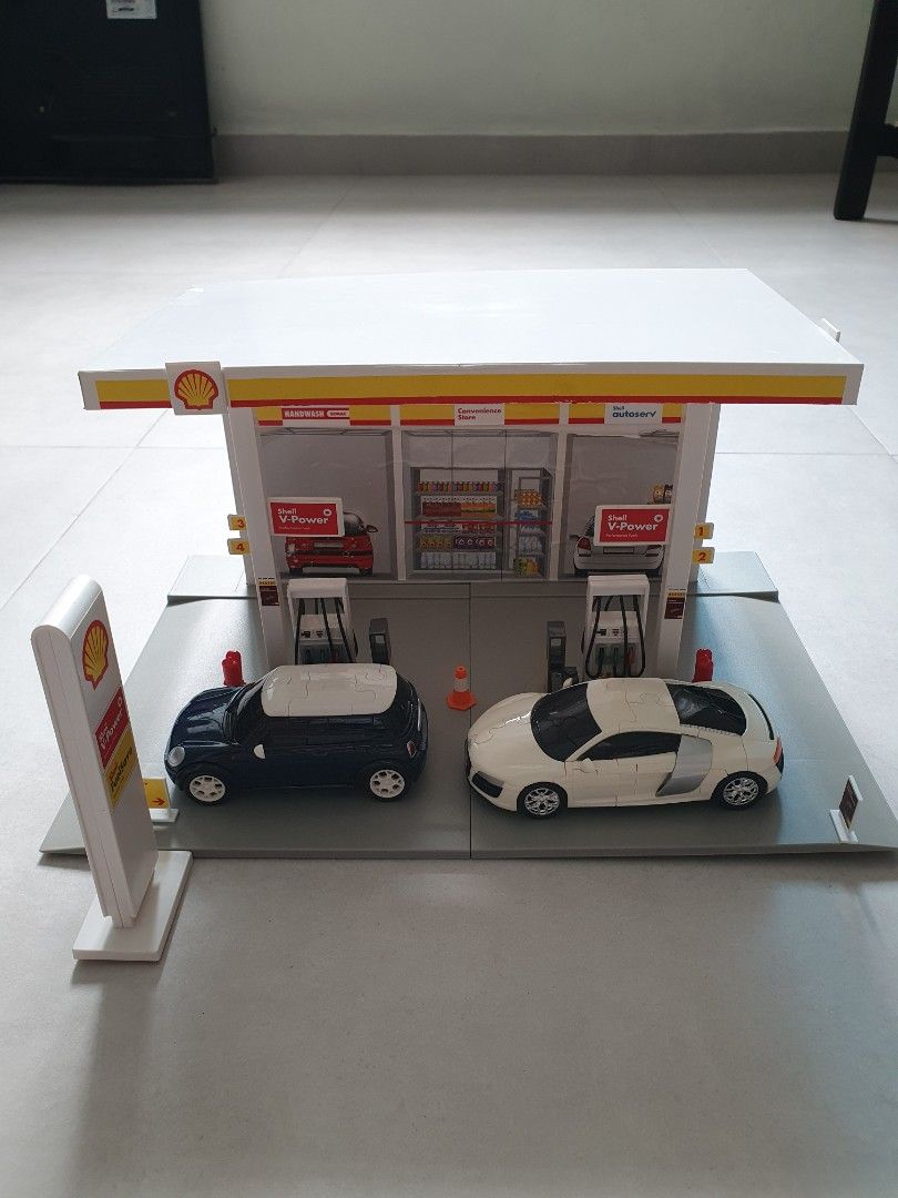 Bburago Shell Gas Station, Hobbies & Toys, Toys & Games on Carousell