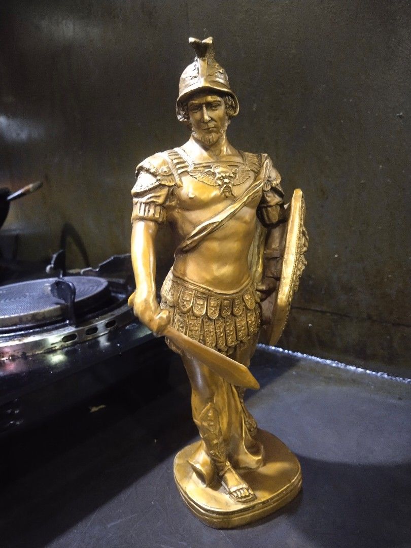 Brass ancient Roman soldier statue display, Hobbies & Toys, Memorabilia ...