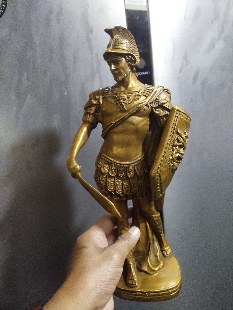 Brass ancient Roman soldier statue display, Hobbies & Toys, Memorabilia ...