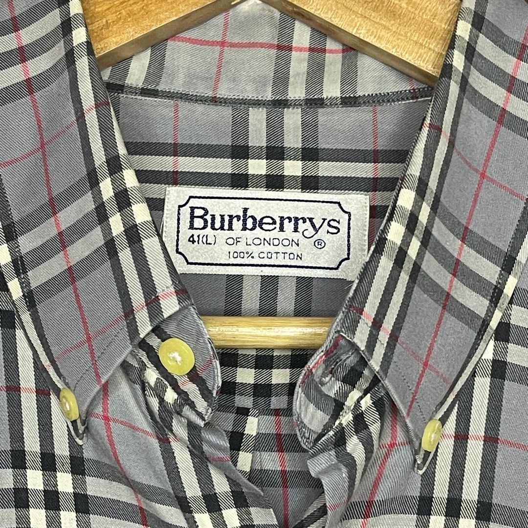 Burberry Plaid Polo Long sleeves, Men's Fashion, Tops & Sets, Tshirts ...