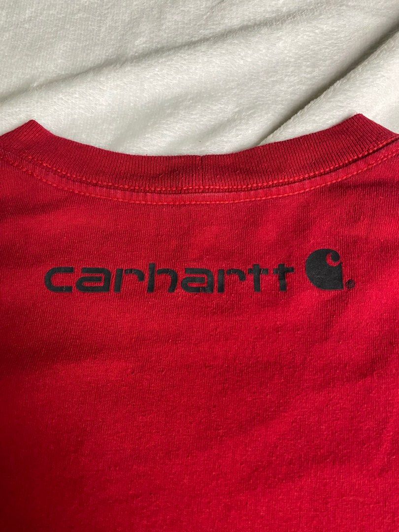 CARHARTT K231 RED LONG SLEEVE, Men's Fashion, Tops & Sets, Hoodies on ...