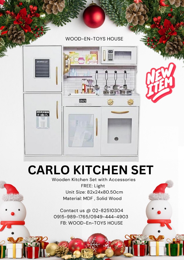 Carlo Wooden Kitchen Set, Hobbies & Toys, Toys & Games on Carousell
