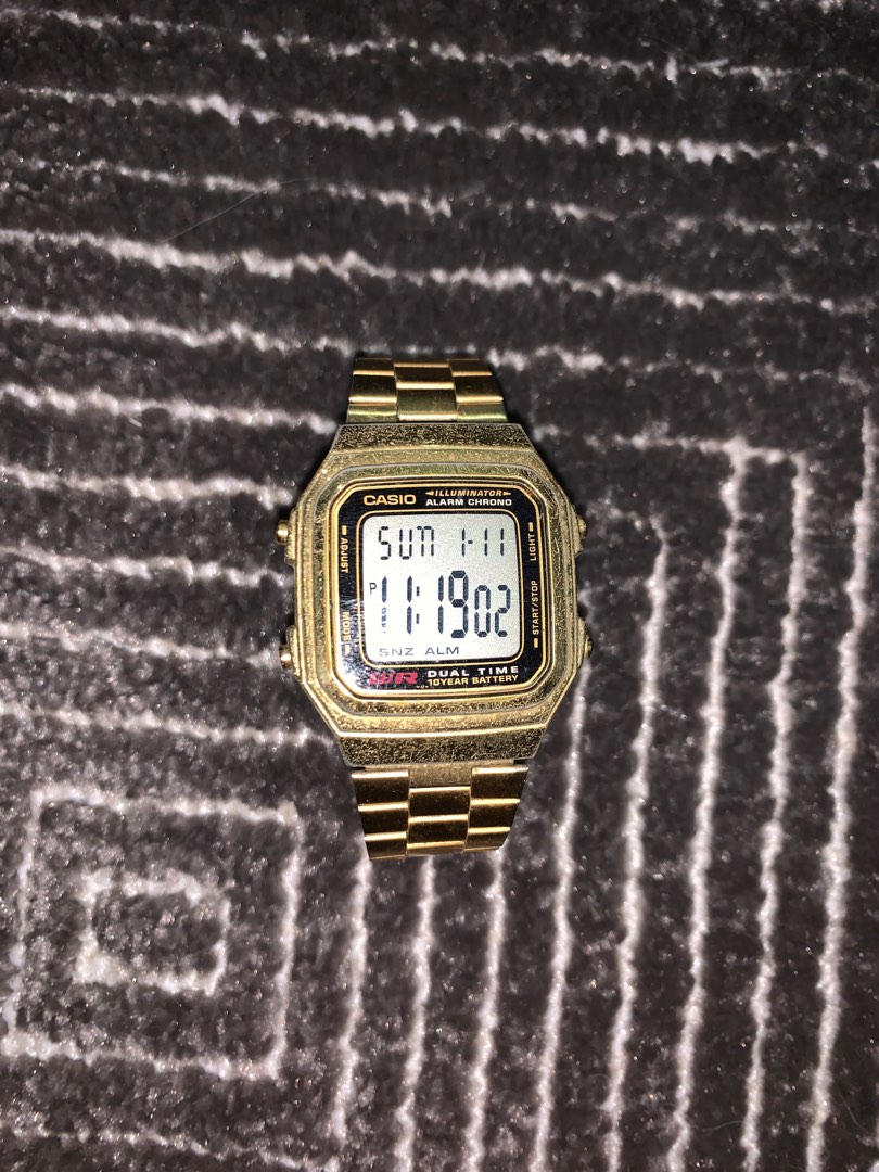 Casio Stainless Steel Gold Digital Watch Vintage, Luxury, Watches on ...