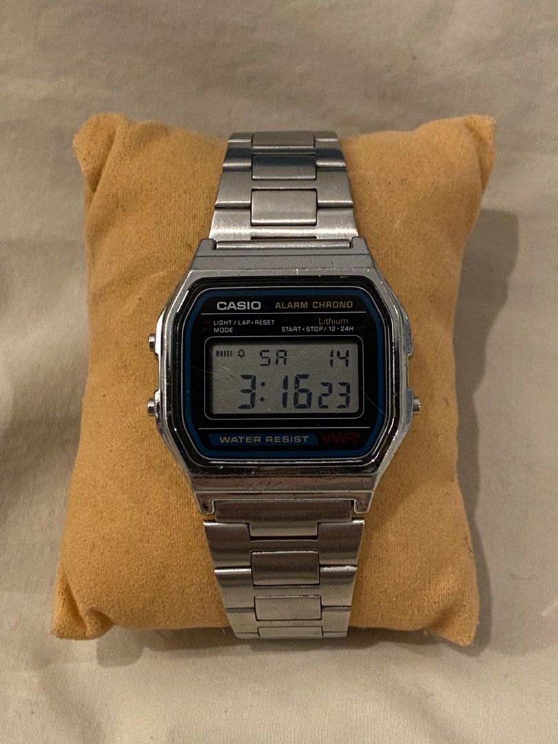 Casio Vintage A158WA-1D Silver Stainless Steel Watch, Men's Fashion, Watches & Accessories ...