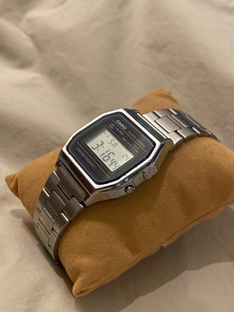 Casio Vintage A158WA-1D Silver Stainless Steel Watch, Men's Fashion, Watches & Accessories ...