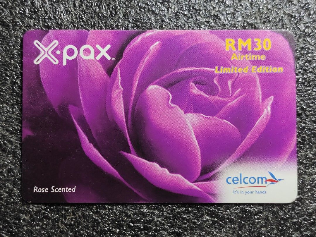 Celcom X.pax RM30 Limited Edition Prepaid Used Reload Card / Rose ...