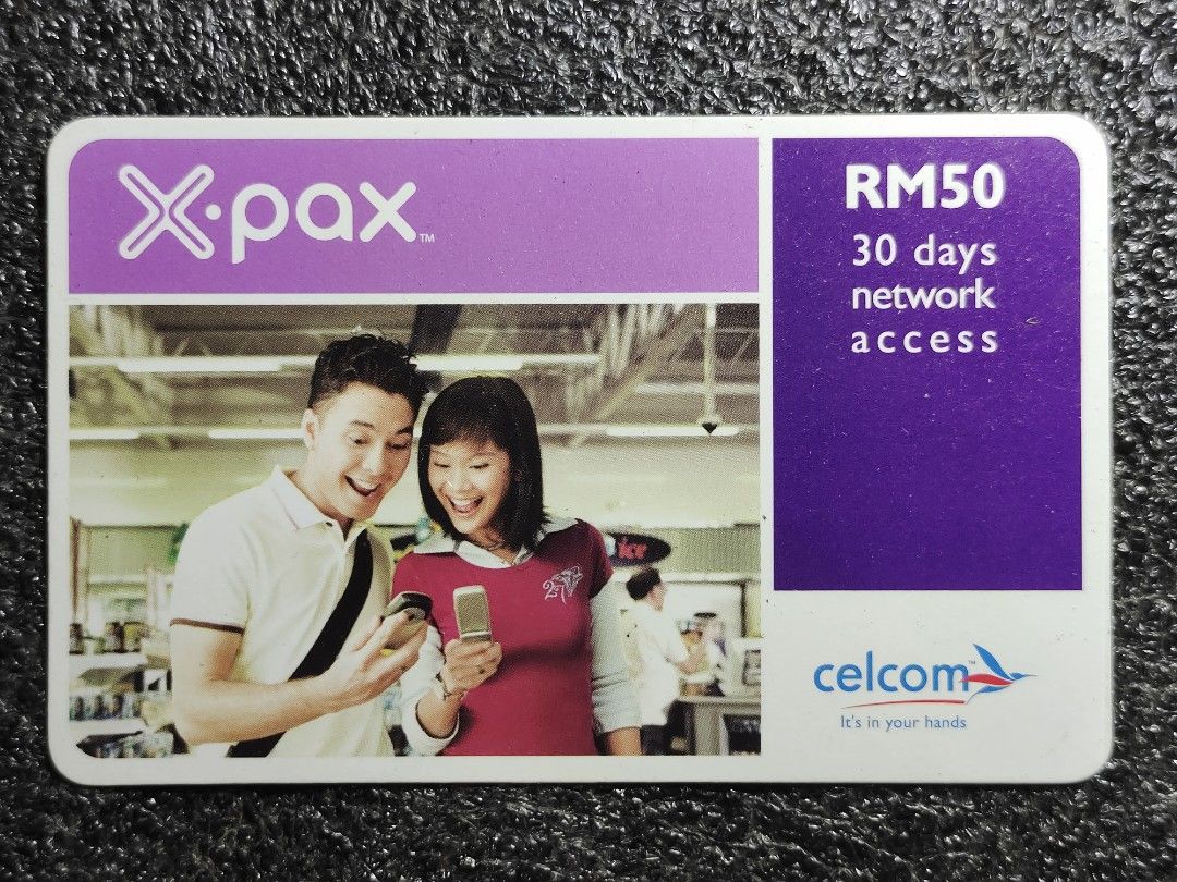 Celcom X.pax RM50 Prepaid Used Reload Card, Hobbies & Toys ...