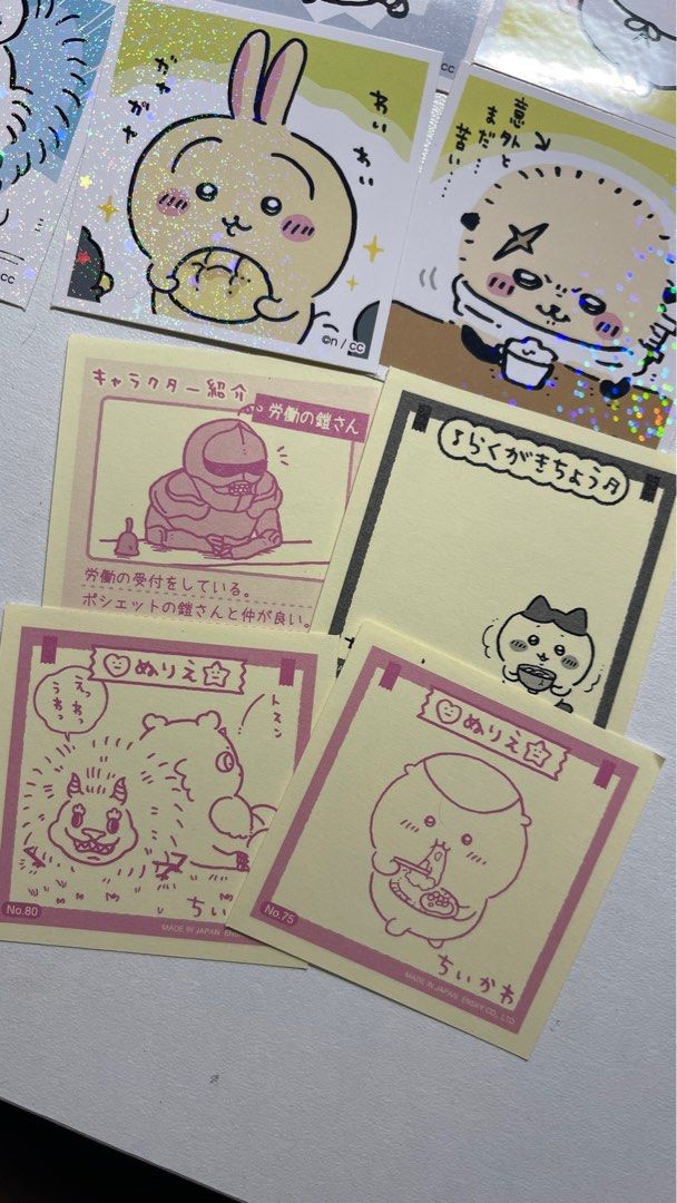 Chiikawa sticker pack authentic hachiware usagi, Hobbies & Toys ...