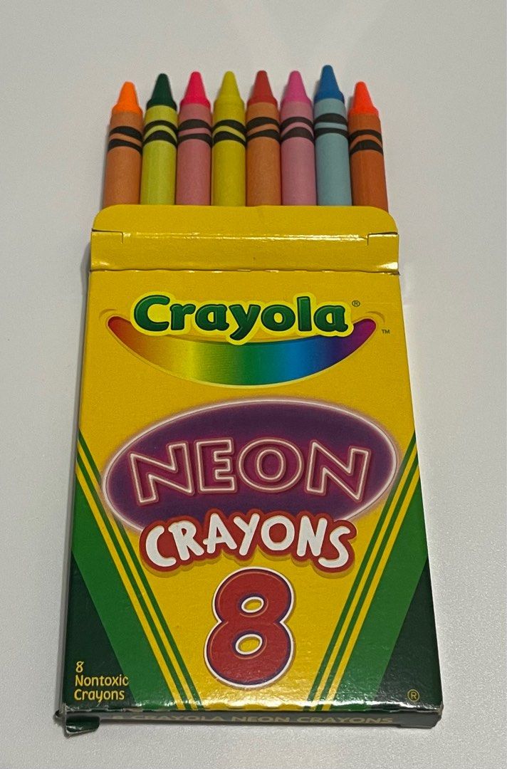 Crayola Neon Crayons - 8pcs, Hobbies & Toys, Stationery & Craft ...