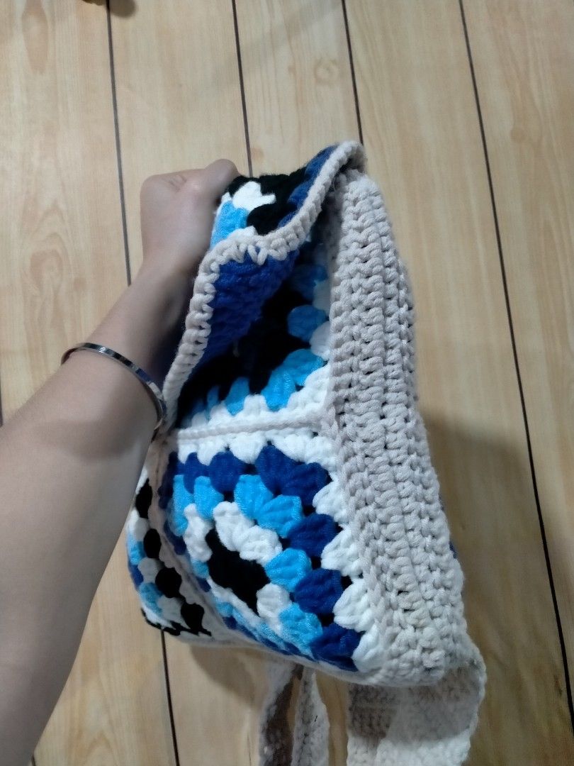 Crochet Granny Square Backpack, Women's Fashion, Bags & Wallets ...