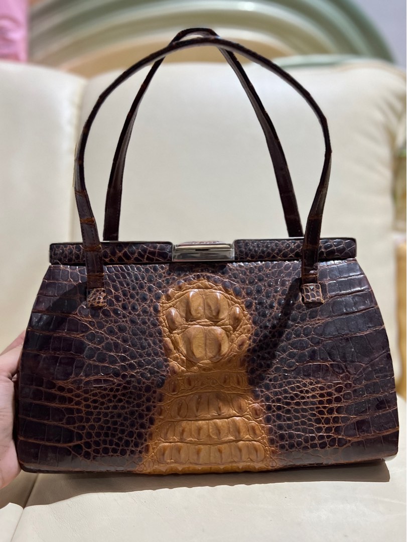 Crocodile Skin Shoulder Bag, Women's Fashion, Bags & Wallets, Shoulder ...