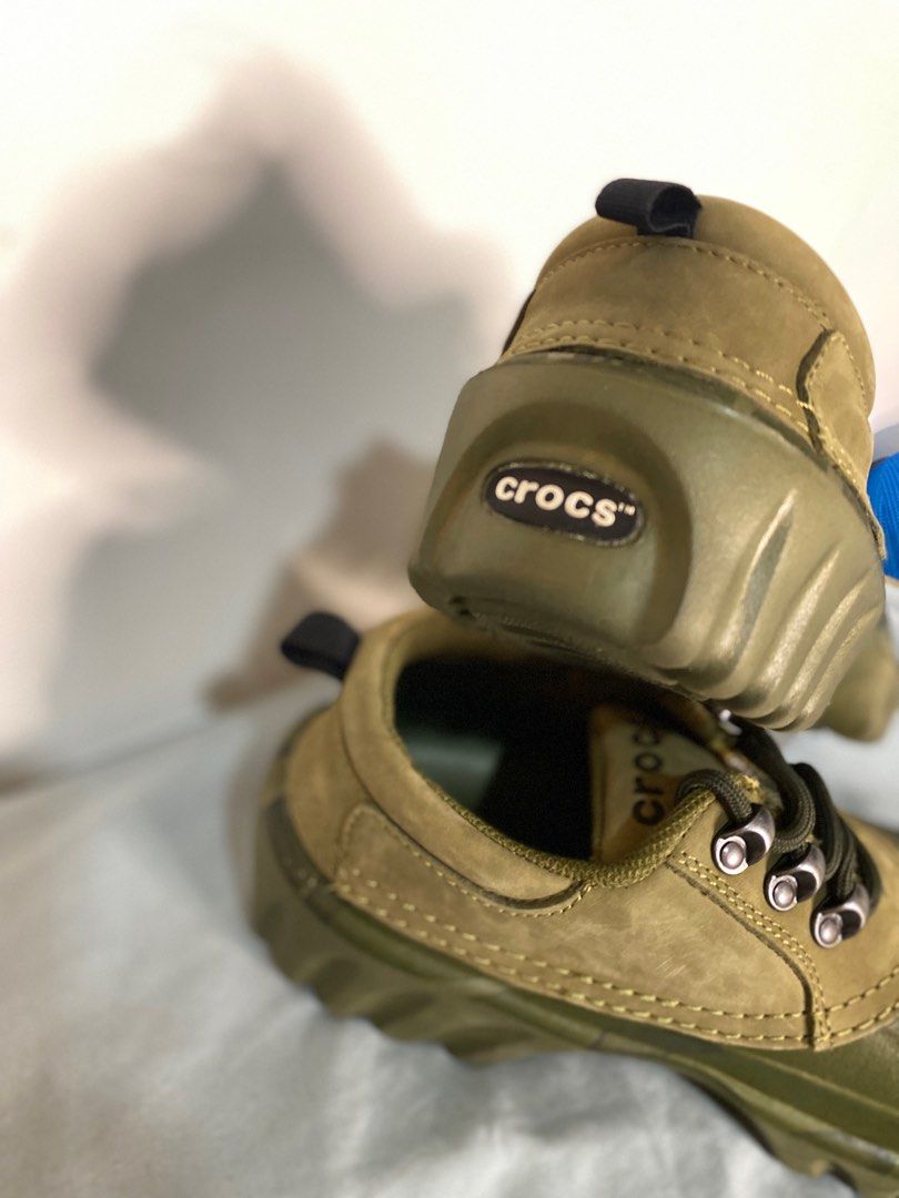 Crocs Axle All Terrain Camo Mens 6 Women 8 Tan Leather Lace Up Duck ...