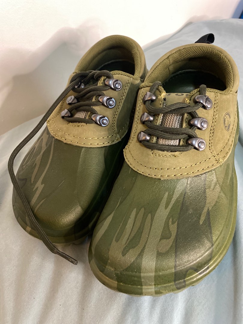 Crocs Axle All Terrain Camo Mens 6 Women 8 Tan Leather Lace Up Duck ...