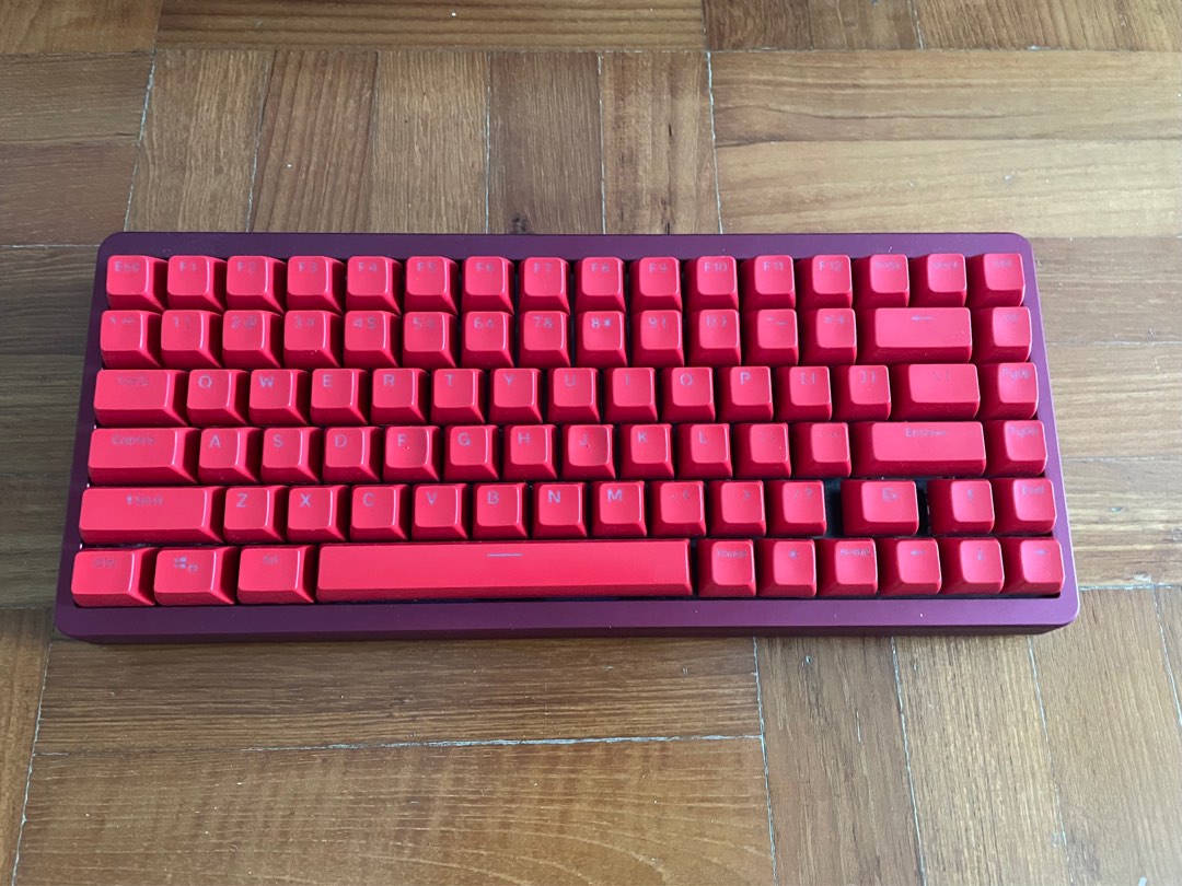 KBDFans D84 V2 Burgundy/Wine Red Compact 75% Custom Mechanical Keyboard ...