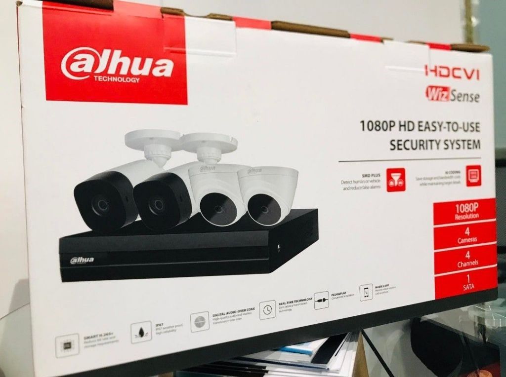 DAHUA 4 CHANNEL KIT CCTV CAMERA ANALOG BASIC 2MP, Furniture & Home ...