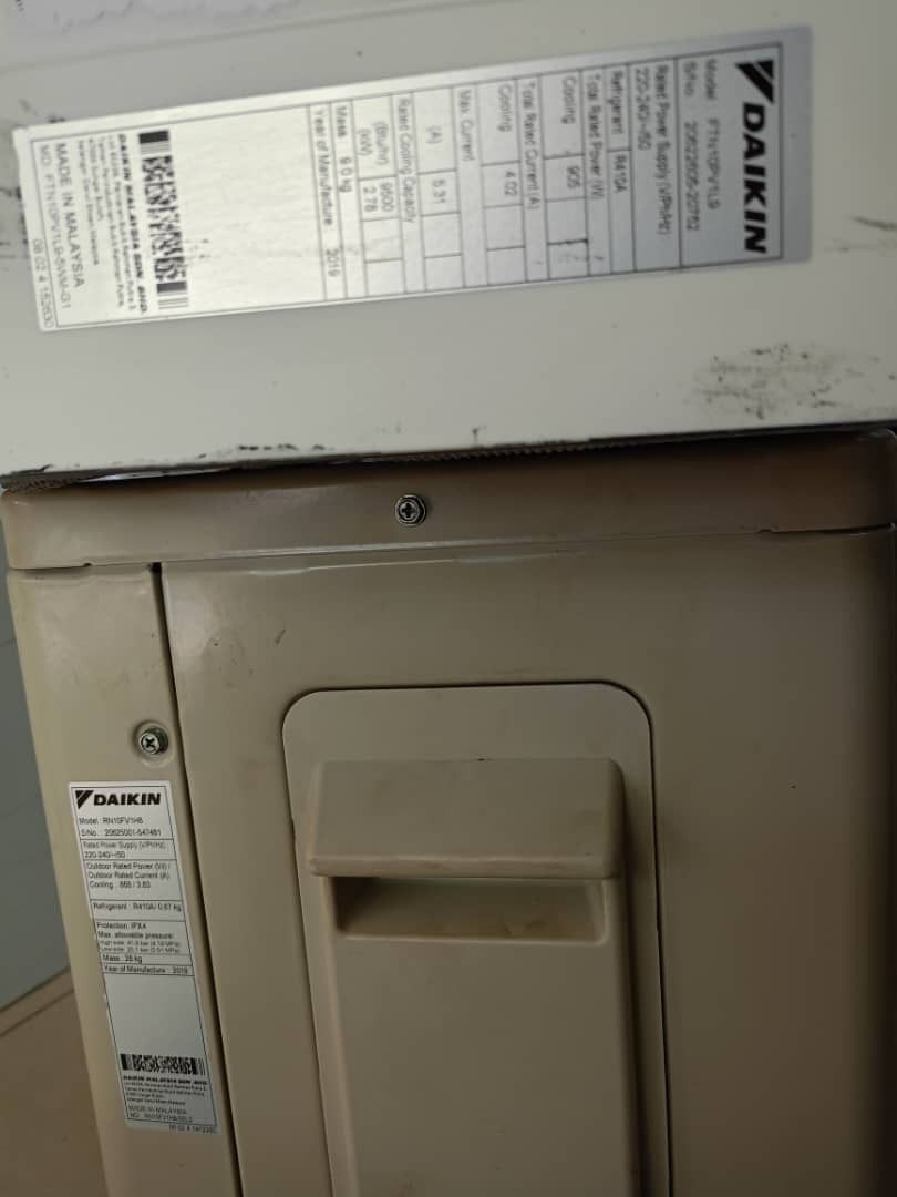 Daikin EcoKing 1Hp Used Aircond Likenew R410A, TV & Home Appliances ...