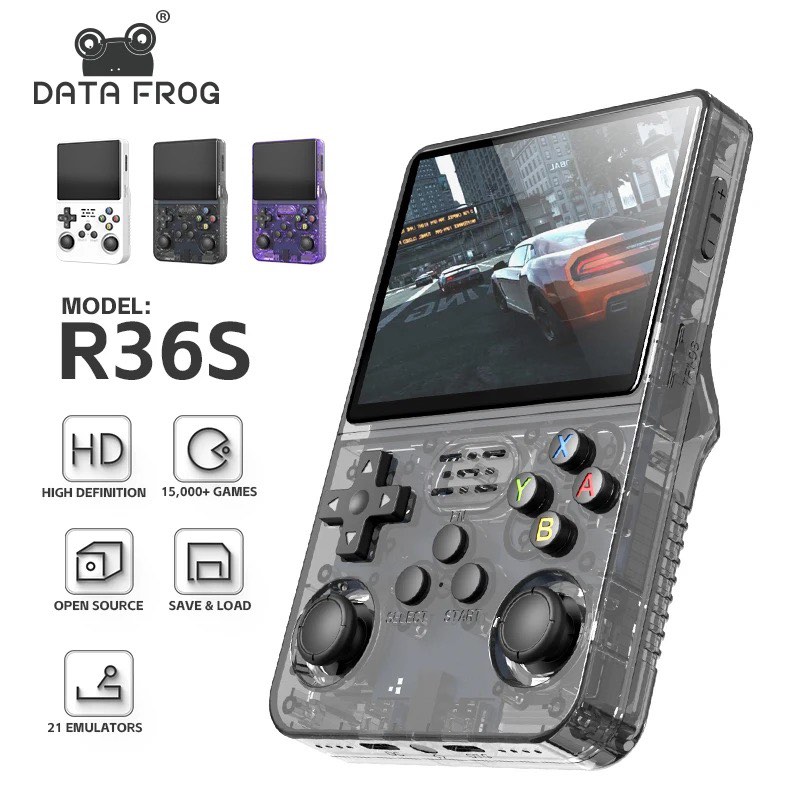 Data Frog R36S Retro Handheld Video Game Console Linux System 3.5 Inch ...