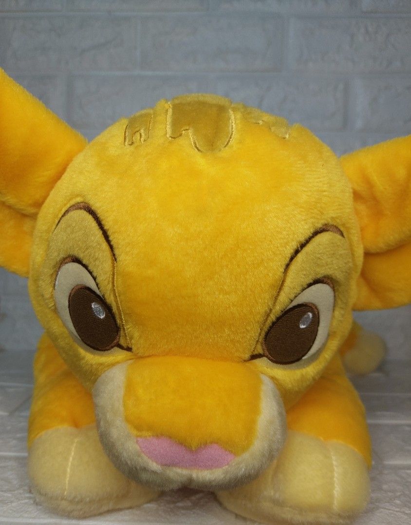 Disney Classic The Lion King Baby Simba Lying Down Jumbo Plush/Stufftoy ...