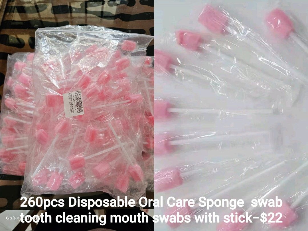Disposable Oral Care Sponge Swab Stick, Health & Nutrition, Medical ...