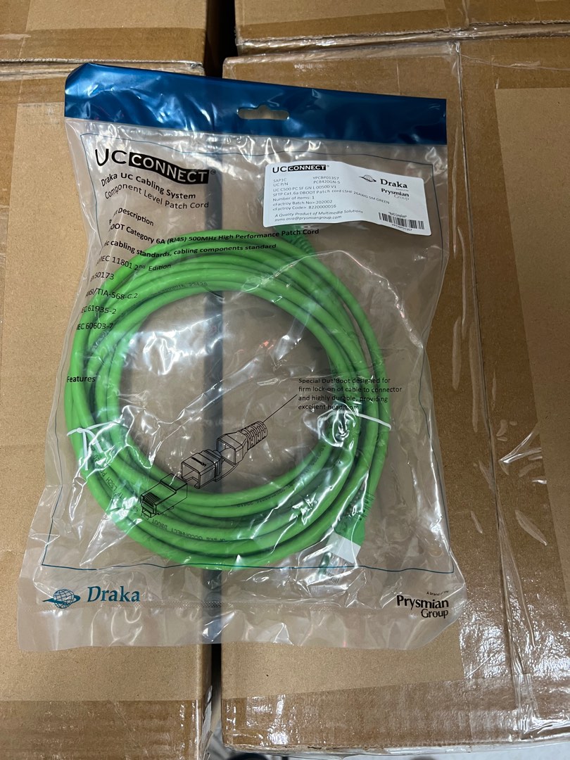 Draka / UC Connect Cat 6 LAN Cable 5 Metre, Computers & Tech, Parts ...