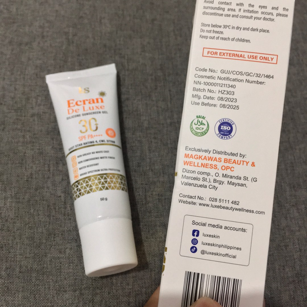 Ecran De Luxe Sunscreen Gel SPF 30 PA++++, Beauty & Personal Care, Face ...