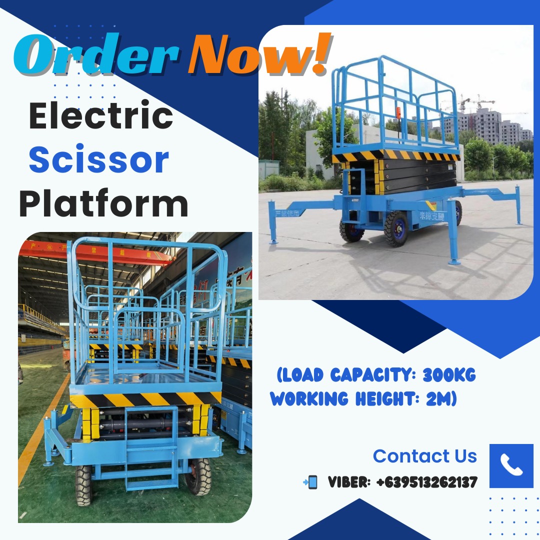 Electric Scissor Platform (Load capacity: 300kg Working height: 2m ...
