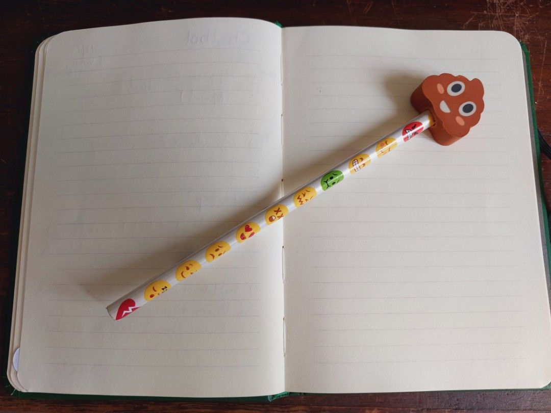 Emoji Pencil with Poop Eraser, Hobbies & Toys, Stationery & Craft ...